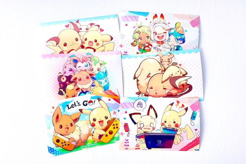 Pokemon Postcard Set 6x4 - Etsy