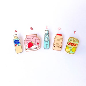 Japanese Drinks Enamel Pins 1" - Etsy