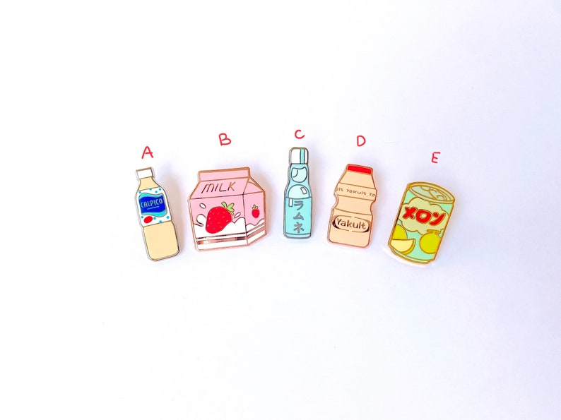 Japanese Drinks Enamel Pins 1" - Etsy