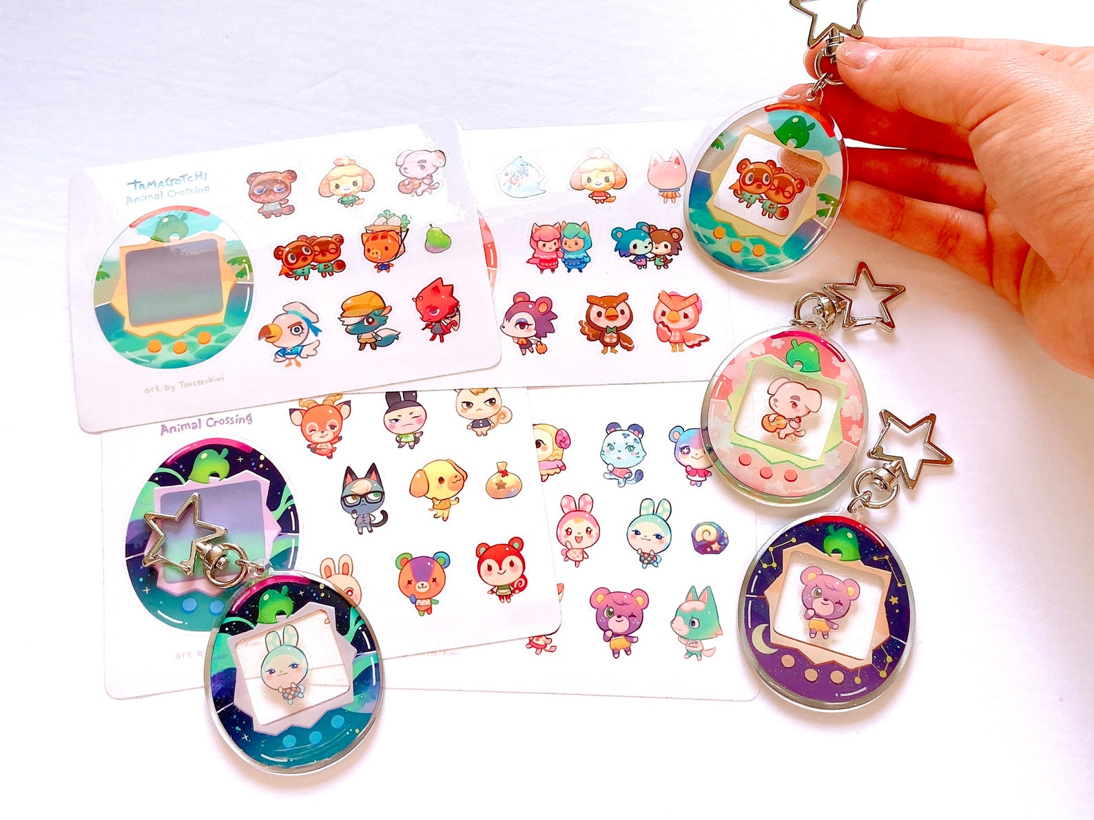 35 Animals Custom Tamagotchi Set keychain Sticker Sheet - Etsy