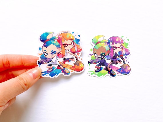 Splatoon Vinyl Sticker Set 2pcs - Etsy