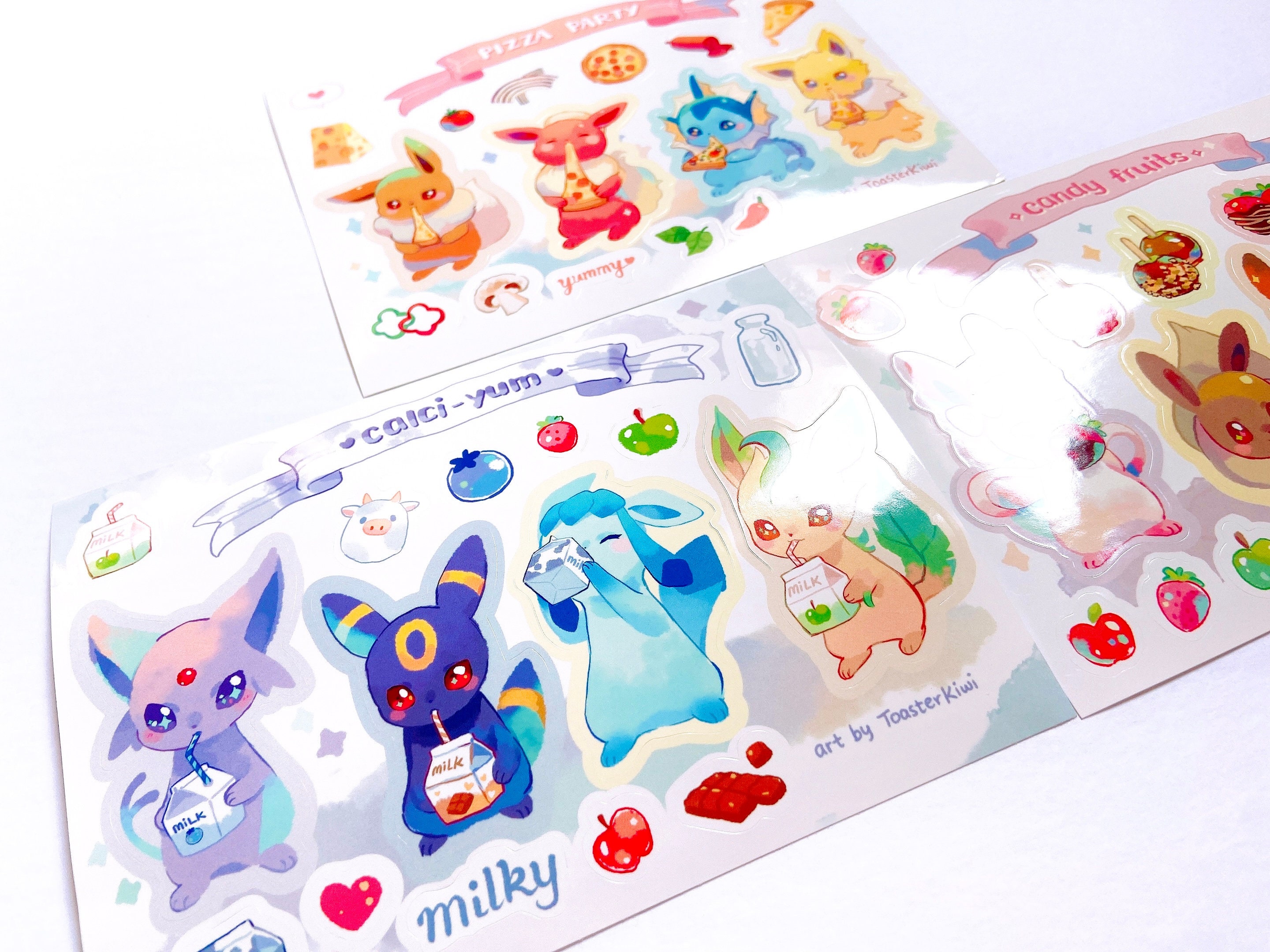Eeveelution Vinyl Sticker Sheets - Etsy