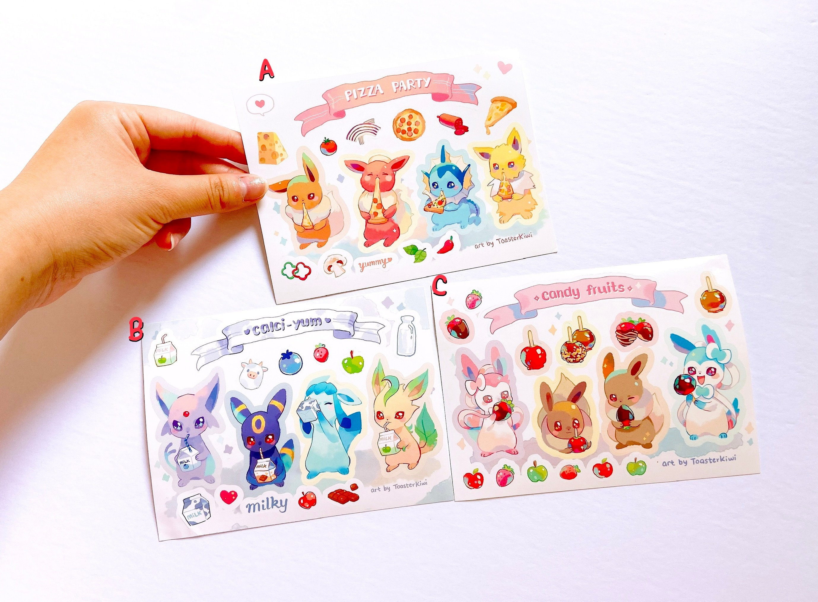 Eeveelution Vinyl Sticker Sheets - Etsy