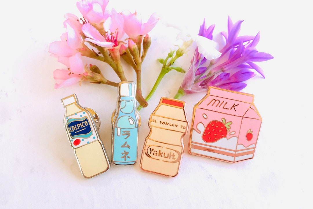 Japanese Drinks Enamel Pins 1" - Etsy