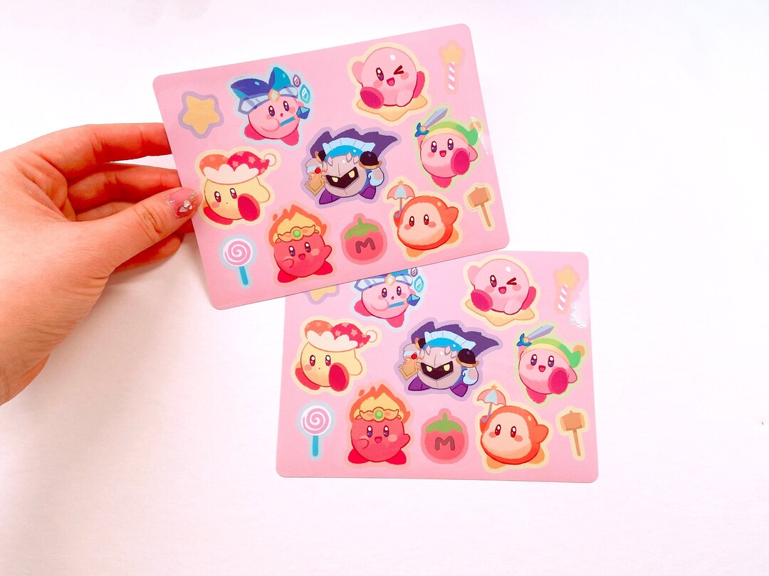 Kirby Sticker Sheets 6x4’ (15x11cm) - Etsy
