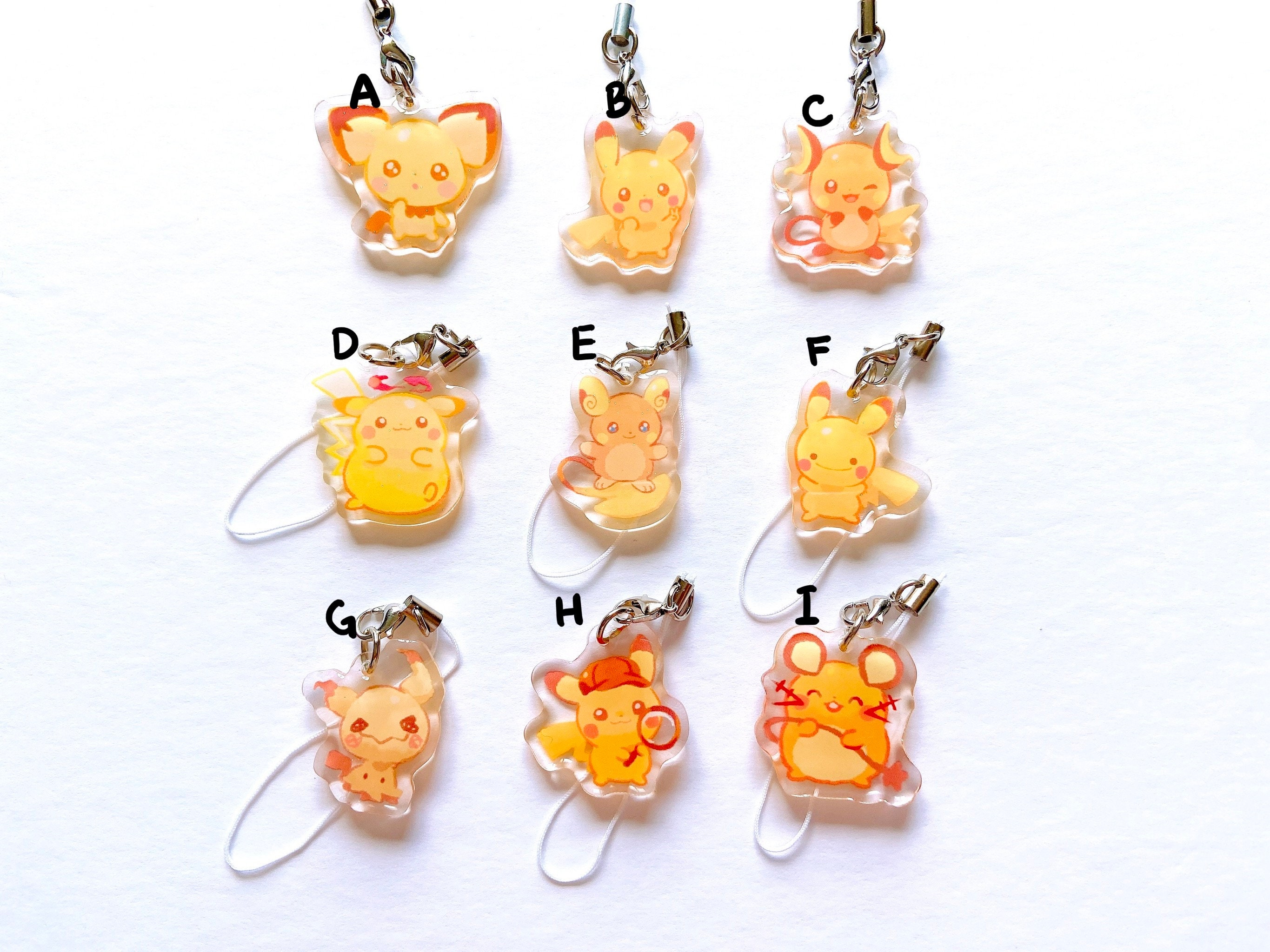 Pikachu Mini Charms 9 Different Pokemon - Etsy