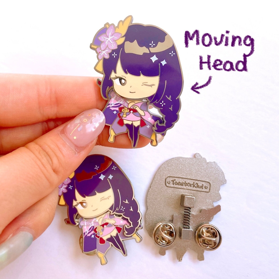 Movable Fidget Toy Raiden Shogun Pin 2 bobble-head - Etsy