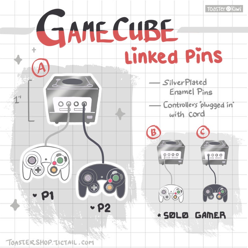 Gamecube + Controller Enamel Pins 3.5" - Etsy