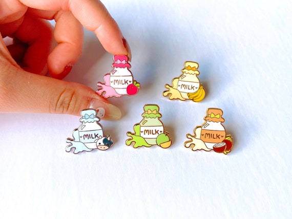 Milk Enamel Pins 1 - Etsy