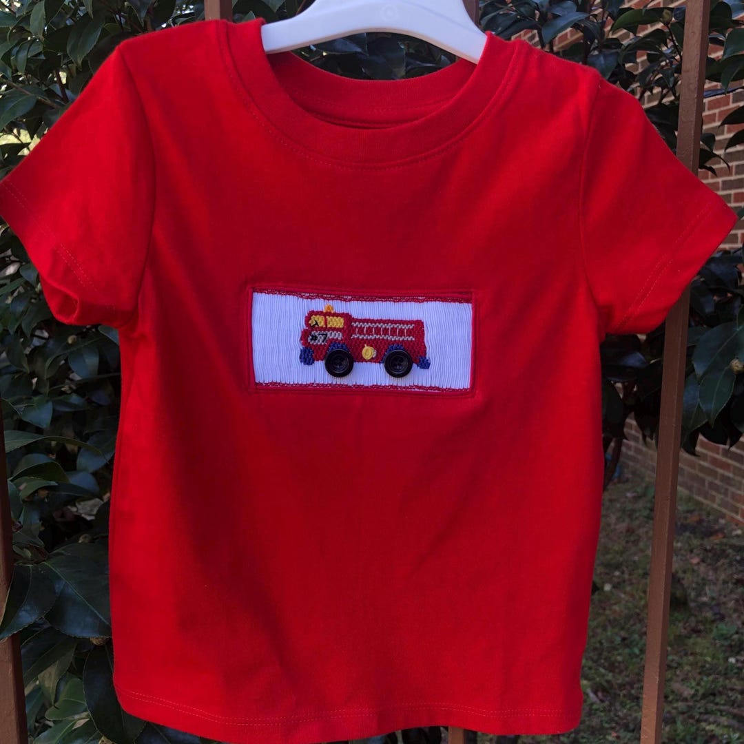 Smocked Fire Truck - Etsy