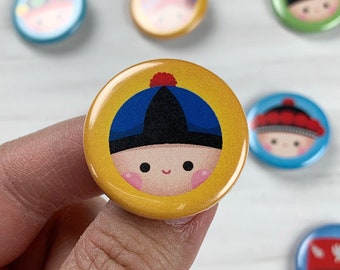 1.25 Button Pin Magnet Classic Boy Biue hmong | Etsy
