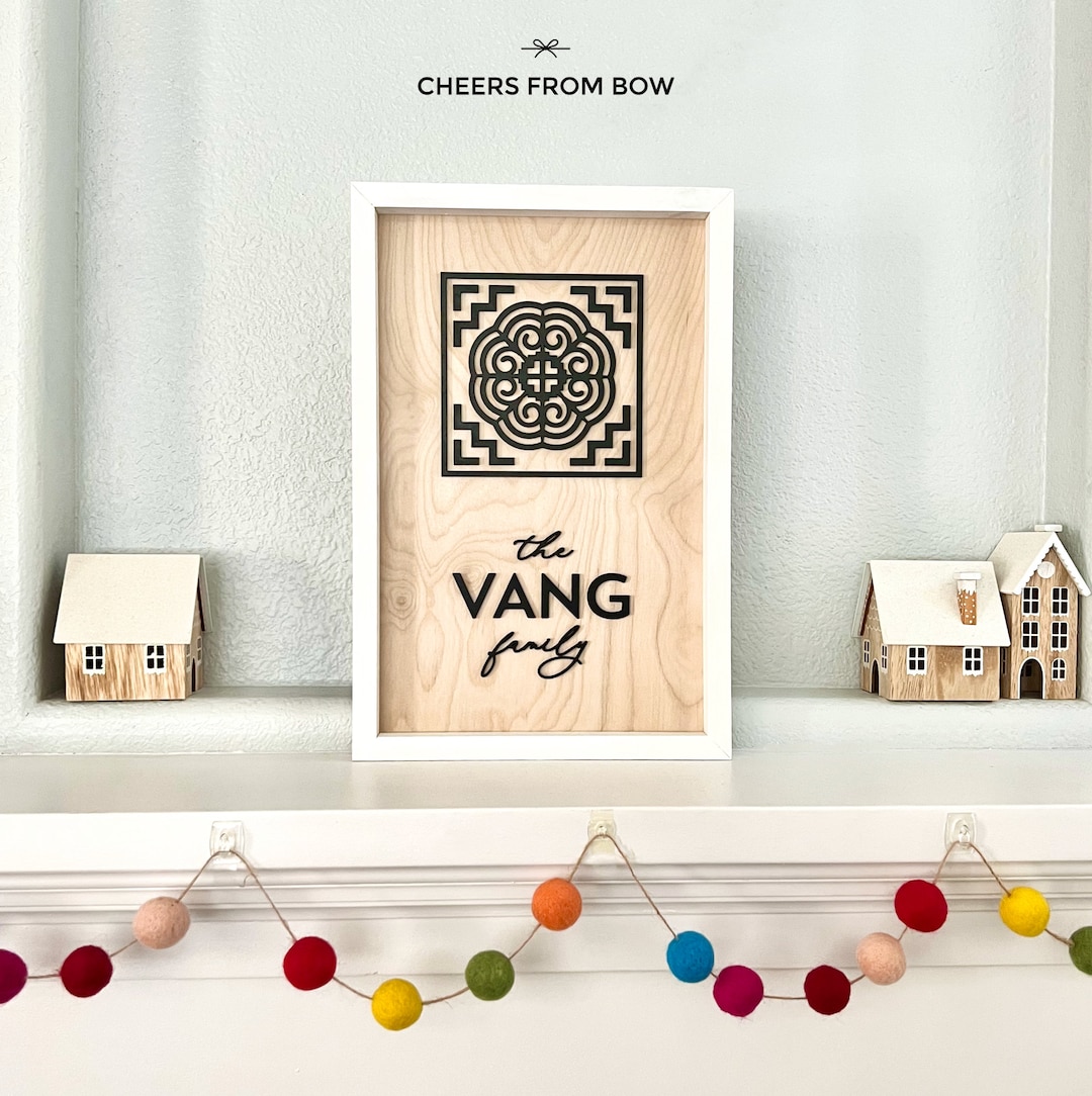 12" X 18" Last Name Wooden Sign - Hmong Elephant Home - Etsy