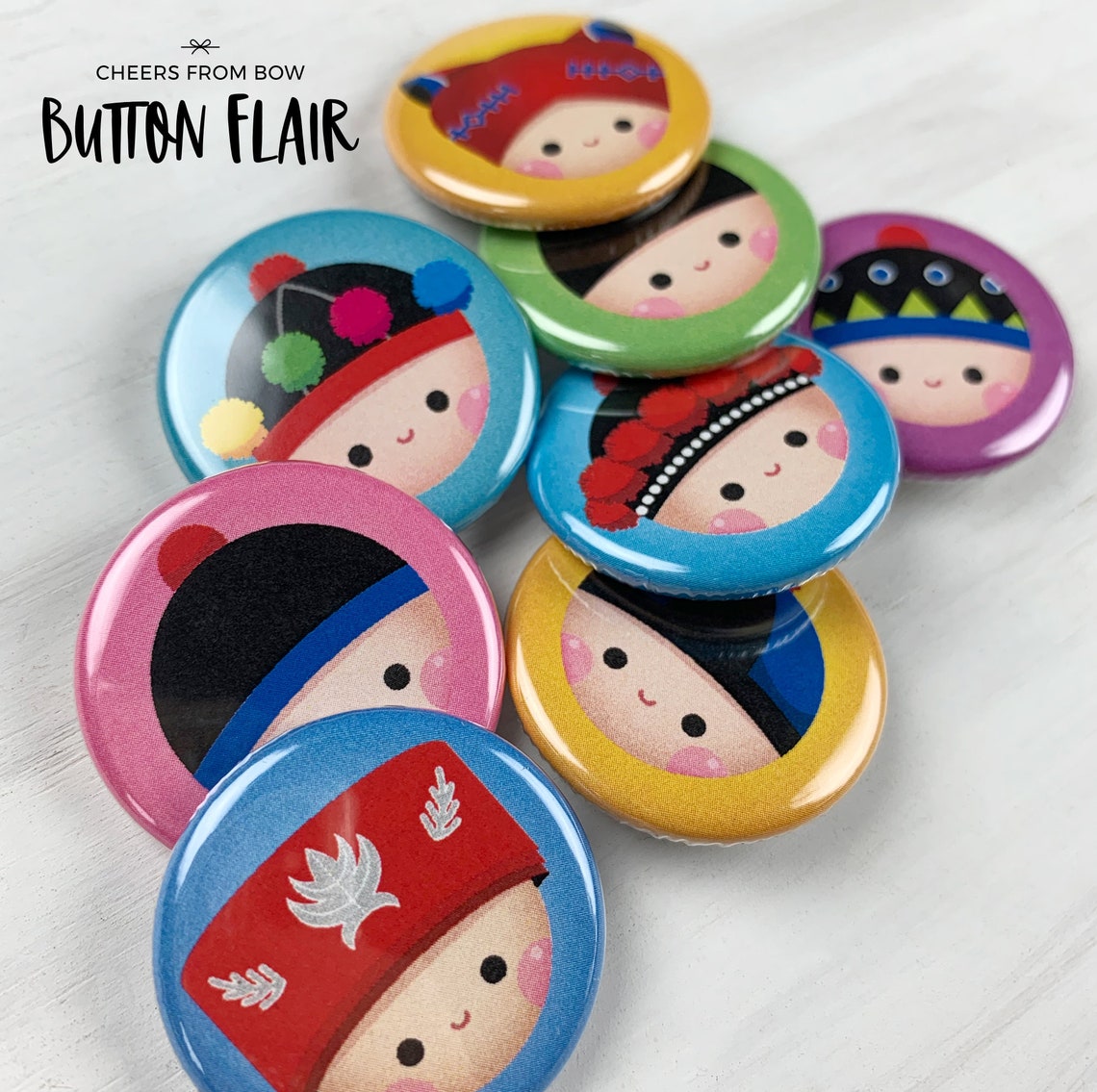 1.25" Button Pin, Magnet - Classic Boy Biue (hmong) - Etsy