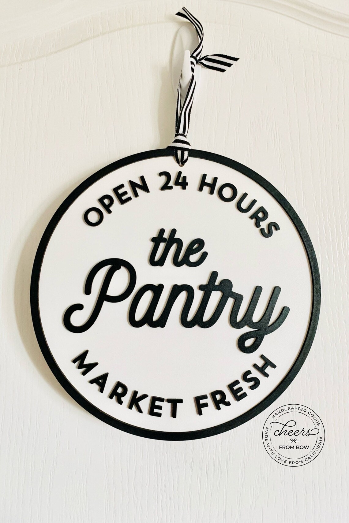 THE PANTRY Sign 11 Round Wooden Sign - Etsy
