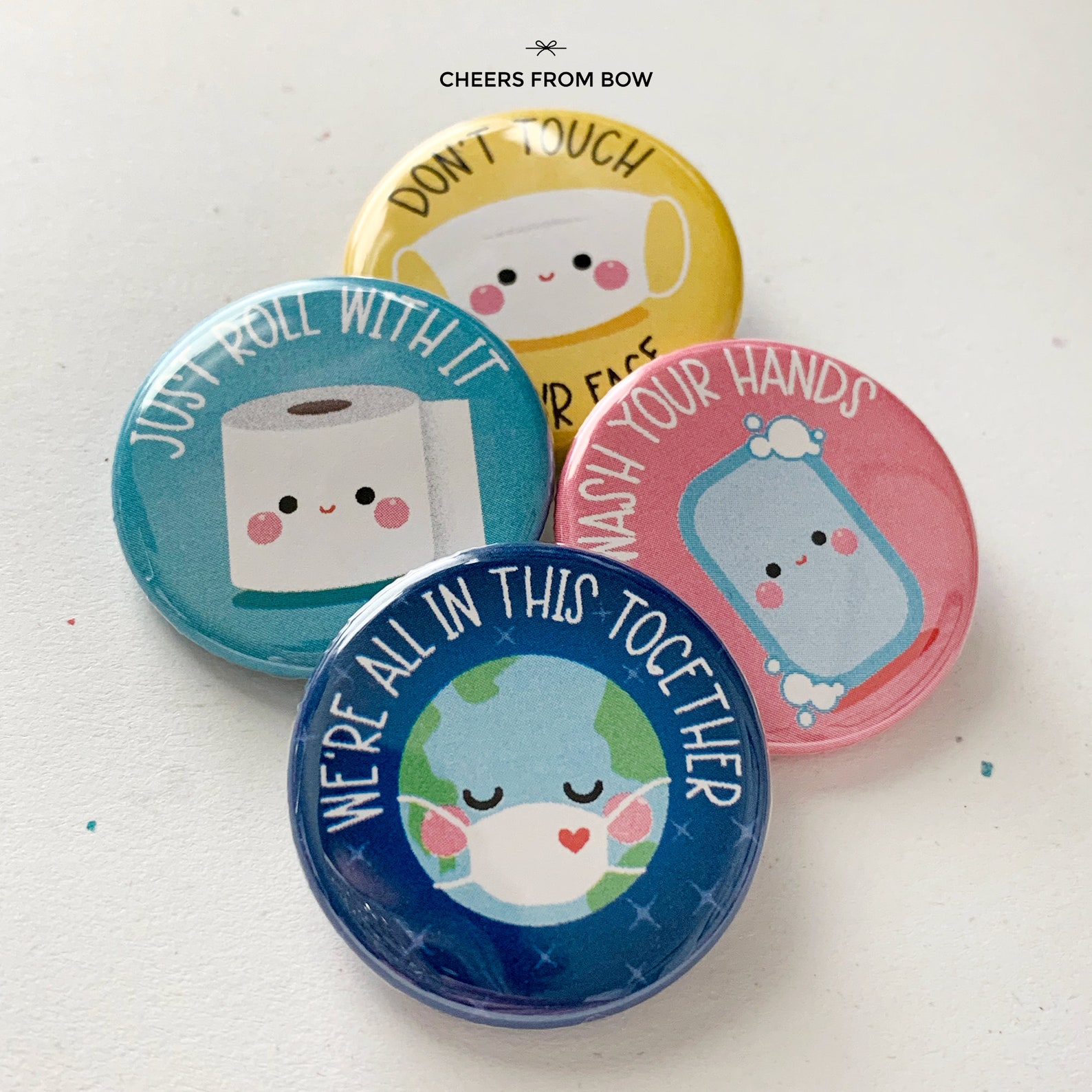 1.25" Button Pins - We're All in This Together (4-pack Set) - Etsy