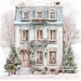 20 Winter Village Houses Clipart, Snowy Winter Cottage Set, Christmas ...