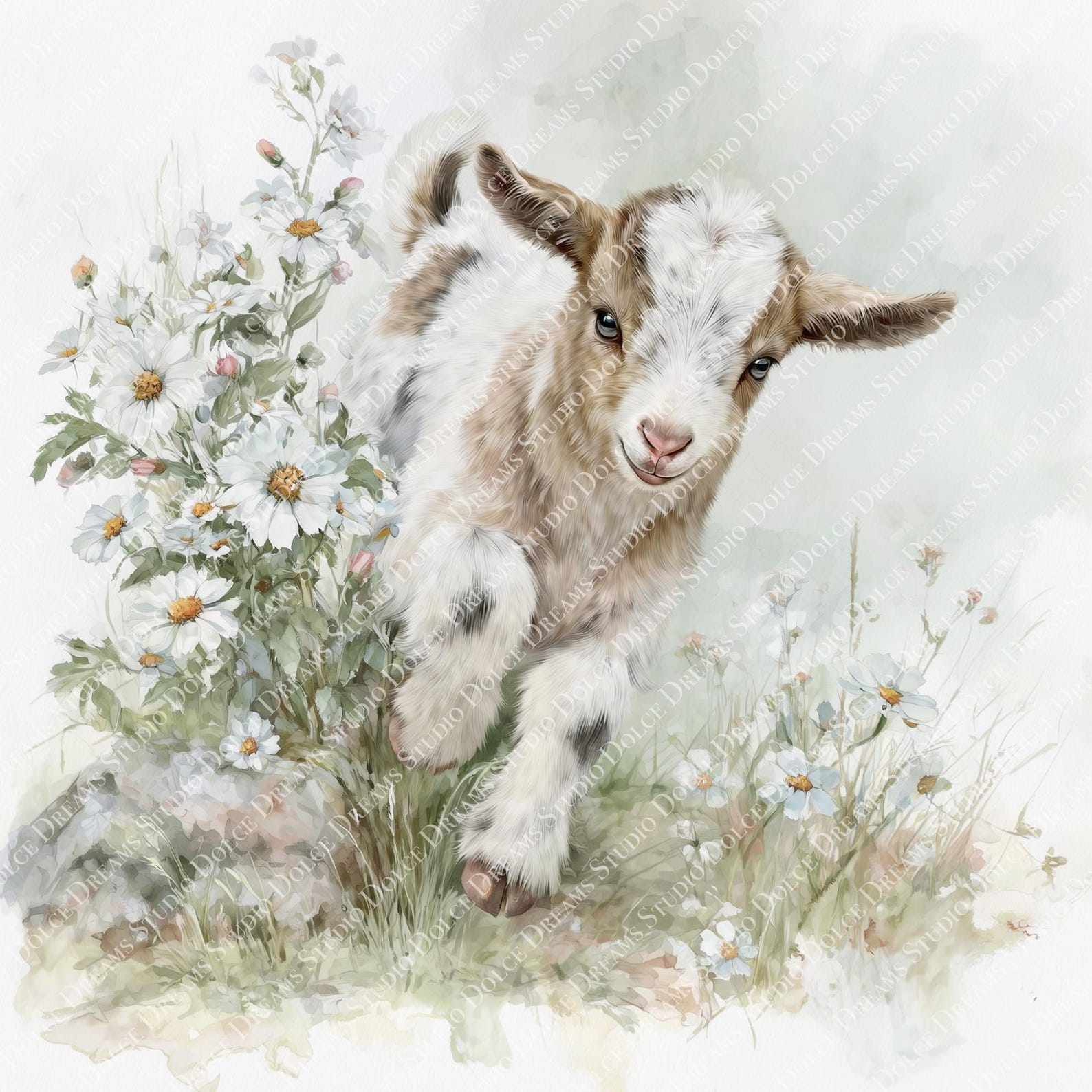 12 Spring Animals Watercolor Clipart, Baby Farm & Woodland Animals ...