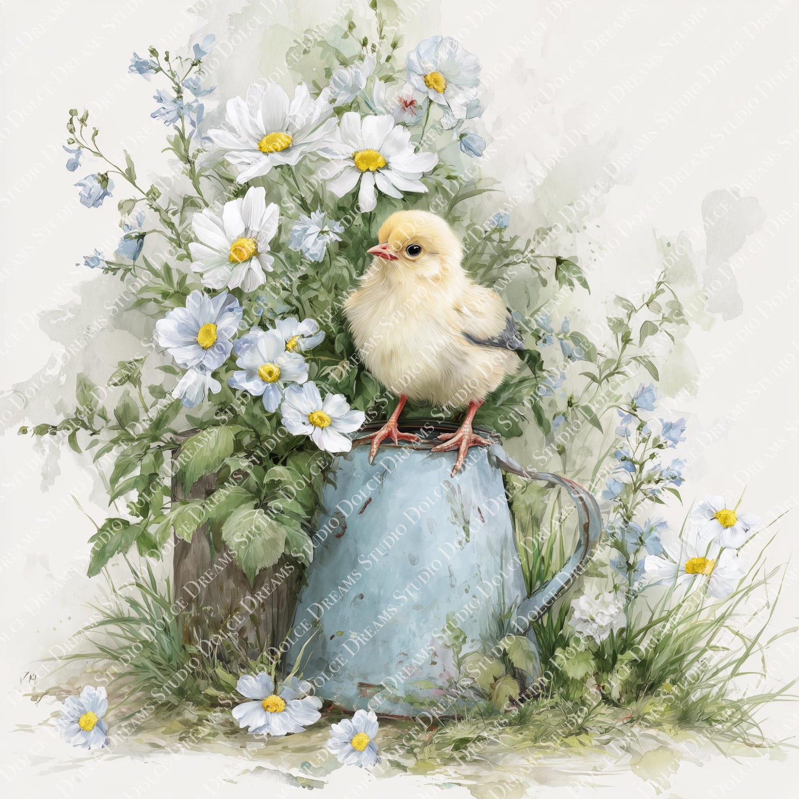 12 Spring Animals Watercolor Clipart, Baby Farm & Woodland Animals ...