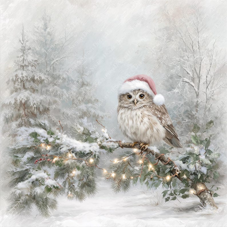 12 Christmas Birds Clipart Bundle, Winter Watercolor Bird Illustrations ...