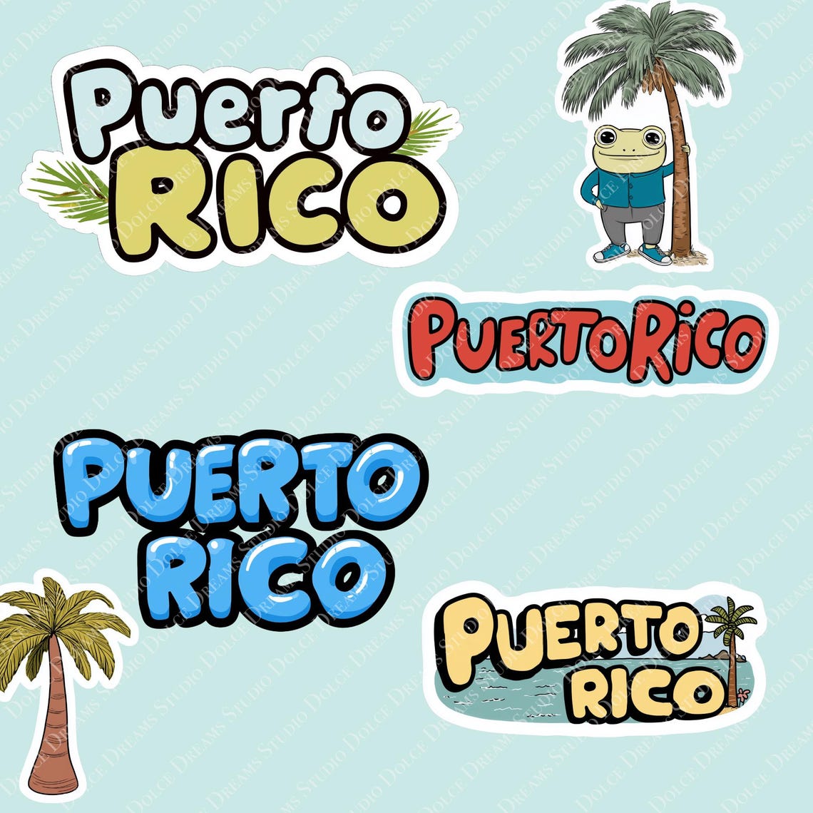 30 Puerto Rico Frog Clipart Bundle, Sapo Concho Sticker Style, Boricua ...