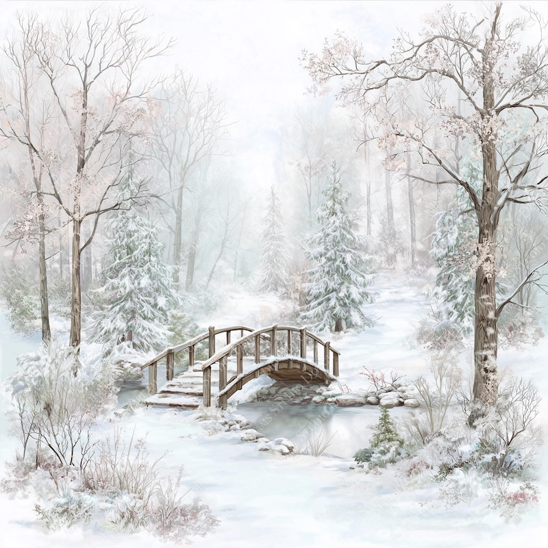 Winter Scene Printables - Etsy