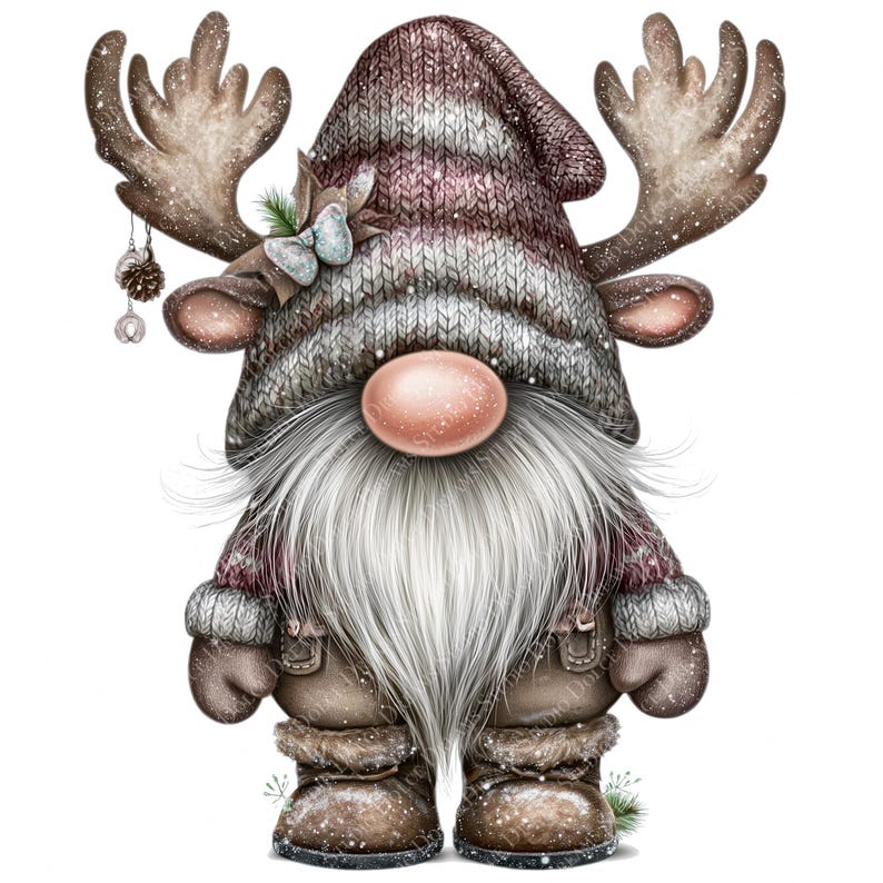 14 Cute Winter Gnomes Watercolor Clipart, Christmas Gnome, Printable ...