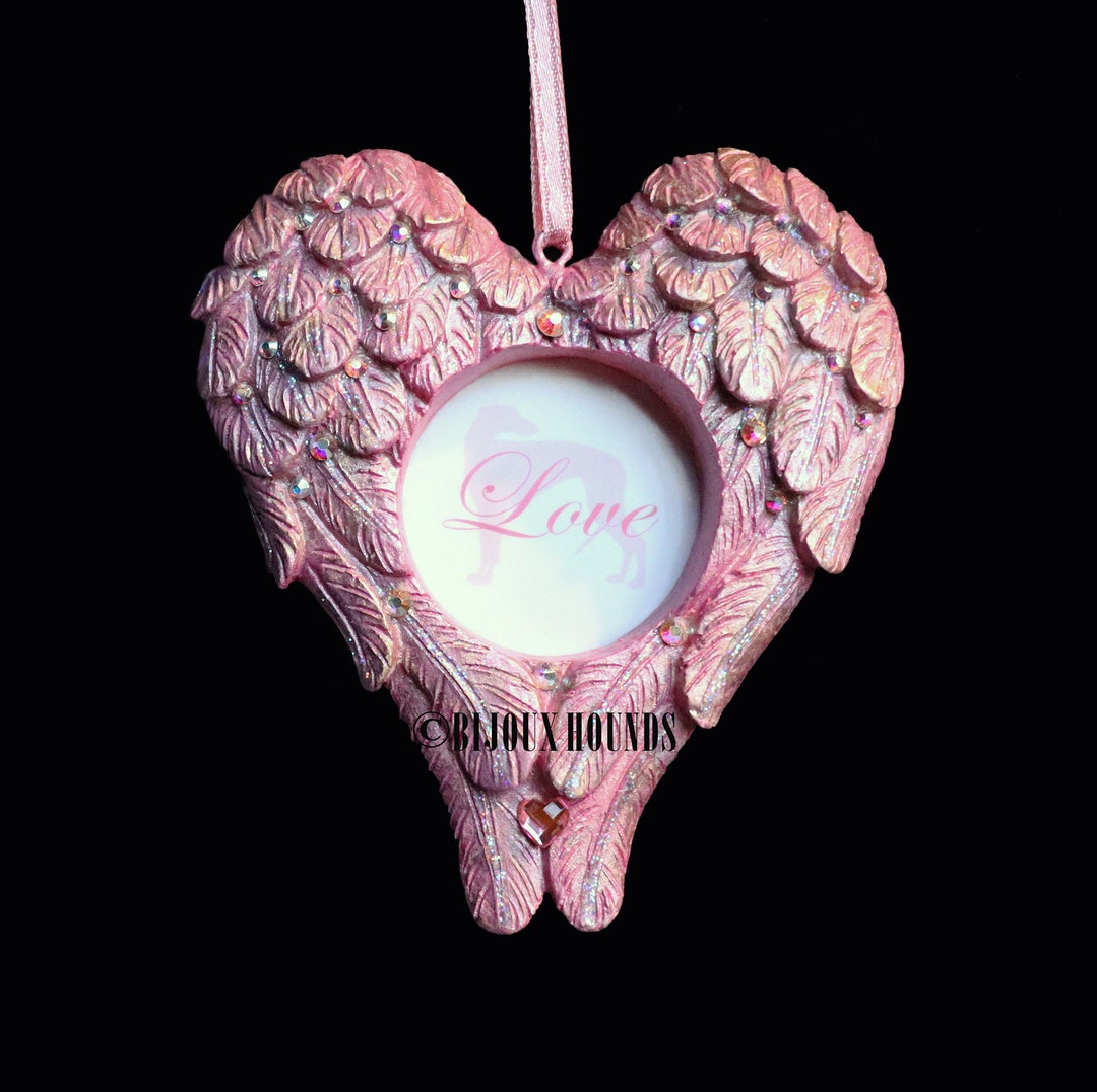 Angel Wings Frame Ornament Pink - Etsy