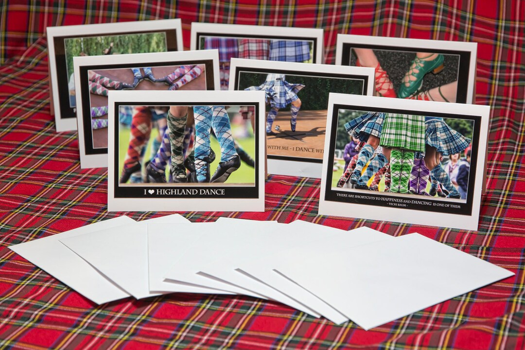 Highland Dance Photo Notecards, Variety Set of 7 Original Photographs ...