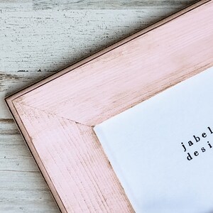 Blush Pink 5x7 Wood Photo Frame, Wooden Ivory Floral Embellished ...