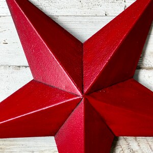 Red Hand-painted Metal Star, Patriotic Entryway Wall Collage Decor ...