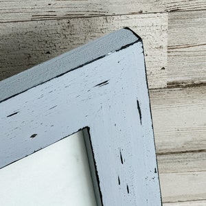 Dark Gray Wood Picture Frame, Distressed Wooden Photo Frame, Coastal ...