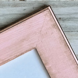 Blush Pink 5x7 Wood Photo Frame, Wooden Ivory Floral Embellished ...