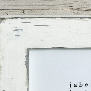 Distressed White & Gray Wood Picture Frame, Wooden Photo Frame, Coastal ...