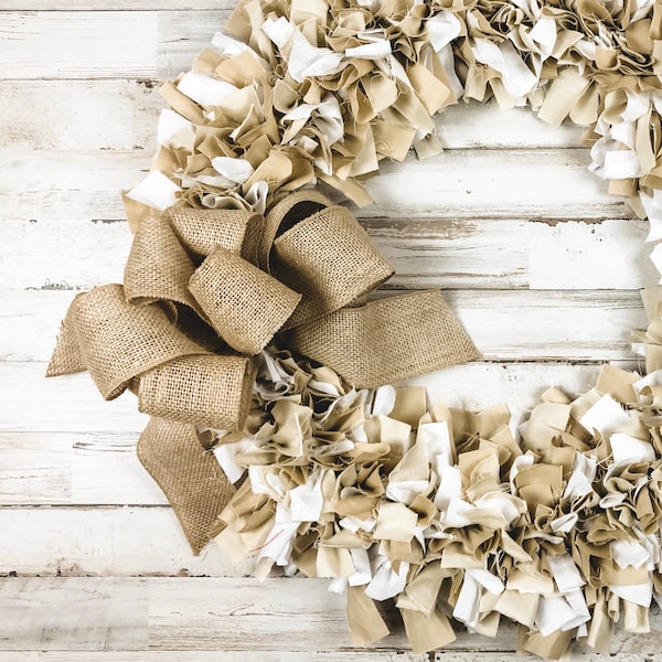 Rag Wreath - Etsy