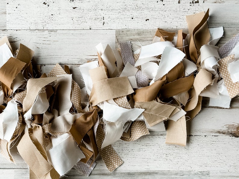 Brown Polka Dot Rag Garland Farmhouse Fabric Garlands - Etsy