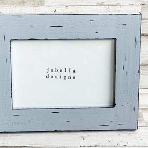 Dark Gray Wood Picture Frame, Distressed Wooden Photo Frame, Coastal ...