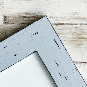 Dark Gray Wood Picture Frame, Distressed Wooden Photo Frame, Coastal ...