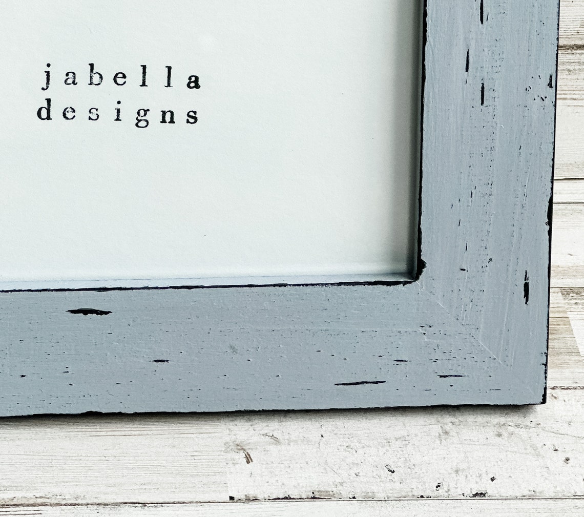 Dark Gray Wood Picture Frame Distressed Wooden Photo Frame - Etsy