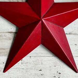 Red Hand-painted Metal Star, Patriotic Entryway Wall Collage Decor ...