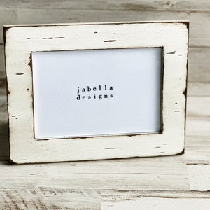 Rustic Farmhouse Wood Picture Frame, Antique White & Brown Photo Frames ...