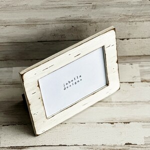 Rustic Farmhouse Wood Picture Frame, Antique White & Brown Photo Frames ...