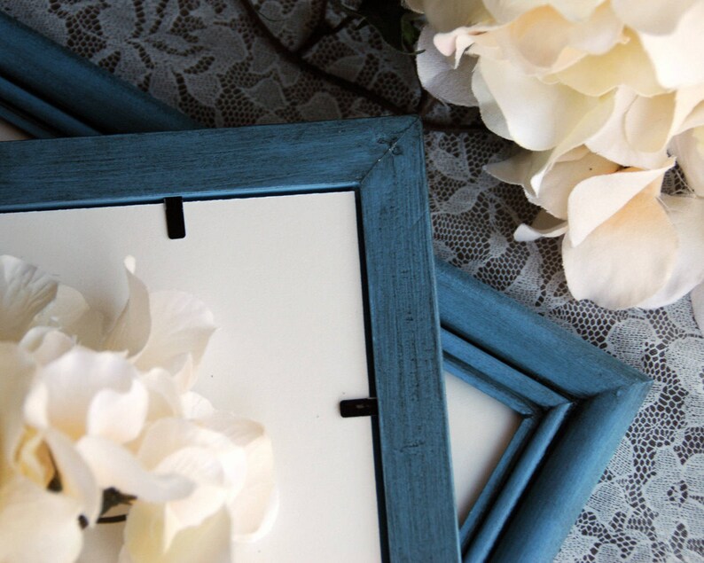 Navy Blue Wood Picture Frame Set Wooden Vintage Photo Frames - Etsy