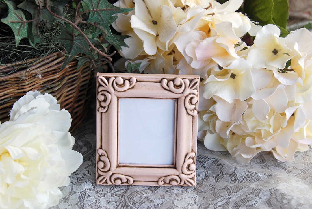 Blush Pink Picture Frame, Small Shabby Chic Photo Frames, Vintage Style ...