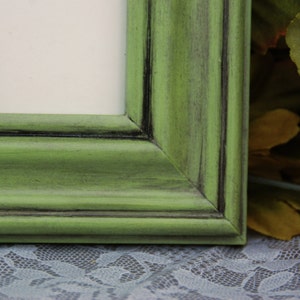 Wood Picture Frame Set, Green Wooden Vintage Photo Frames, Country Kids ...