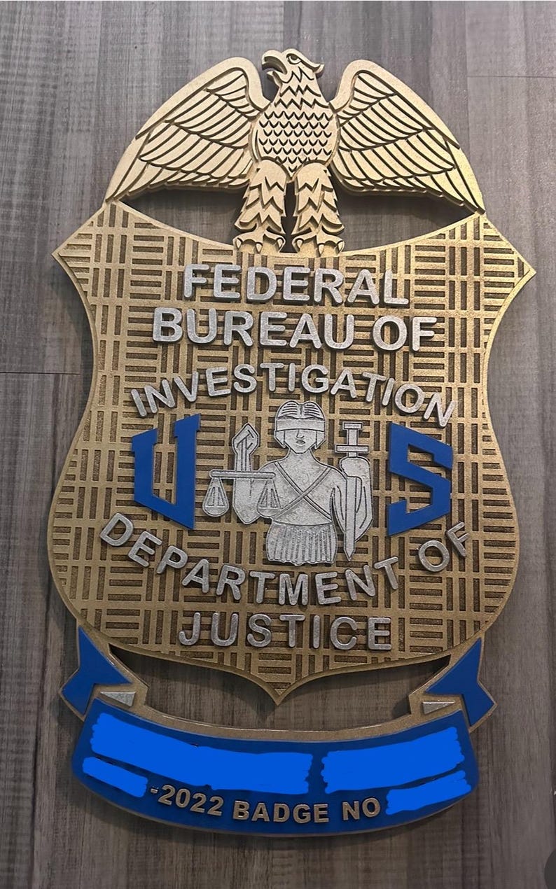 Layered FBI Badge Digital File. - Etsy