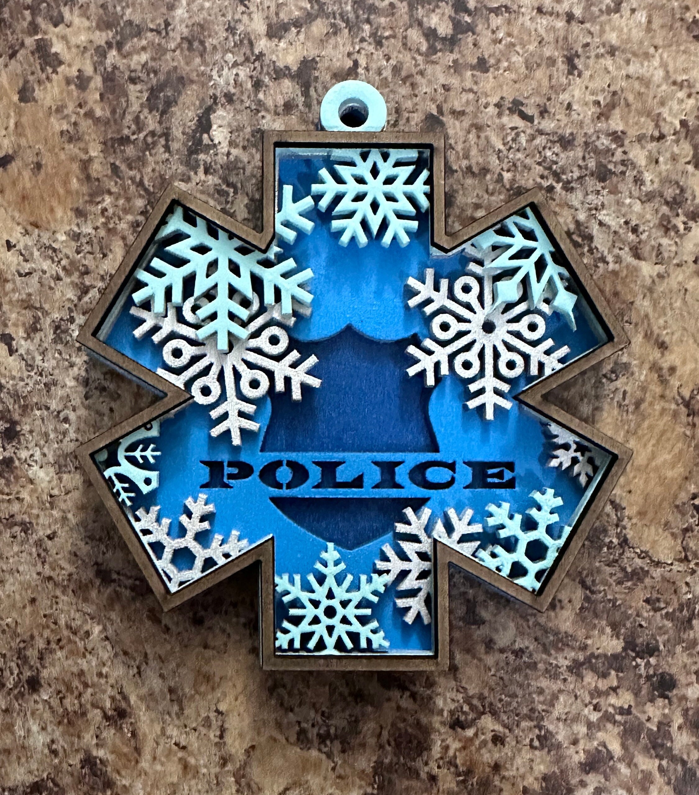 DIGITAL FILE for Police Snowflake Ornament - Etsy