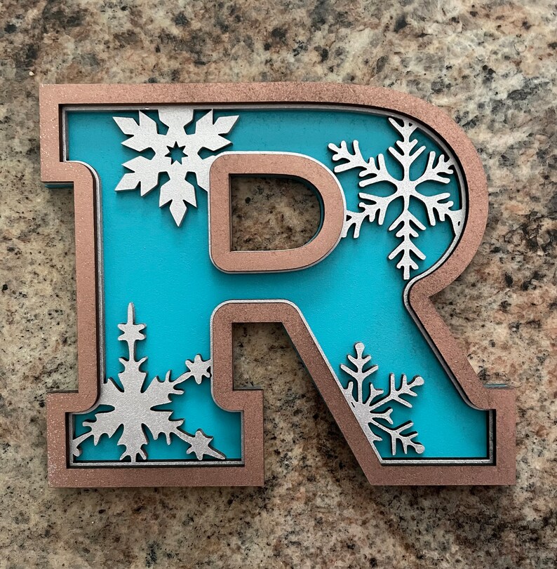 DIGITAL FILE Snowflake Alphabet - Etsy