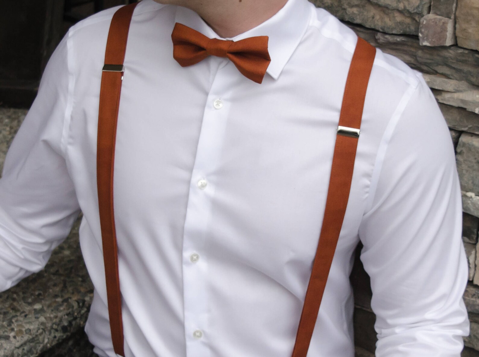 Autumn Rust 2 Tone Bow Tie & Suspender Rust 46M-2 child - Etsy