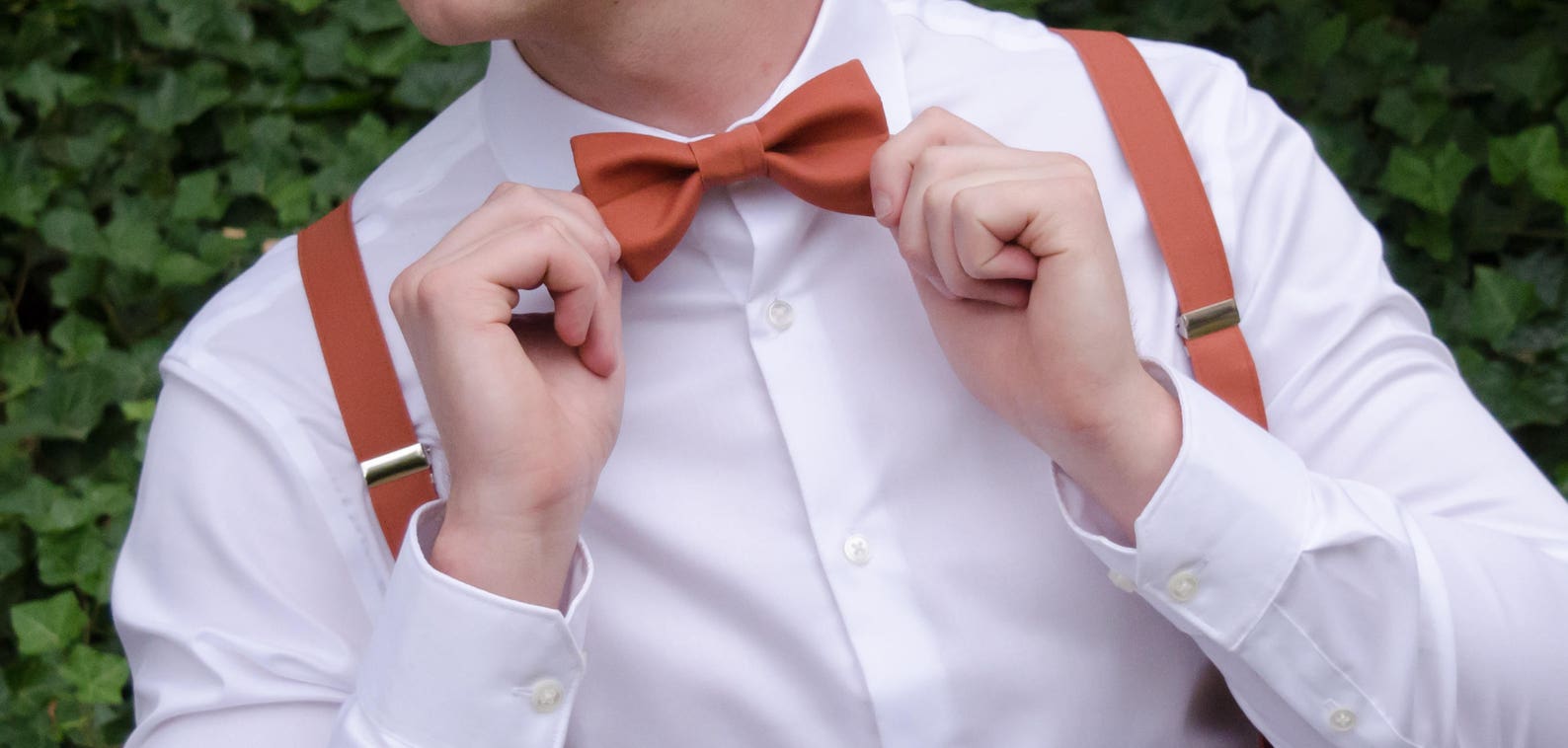 Rust Bow Tie & Suspender Rust 105B child Adult - Etsy
