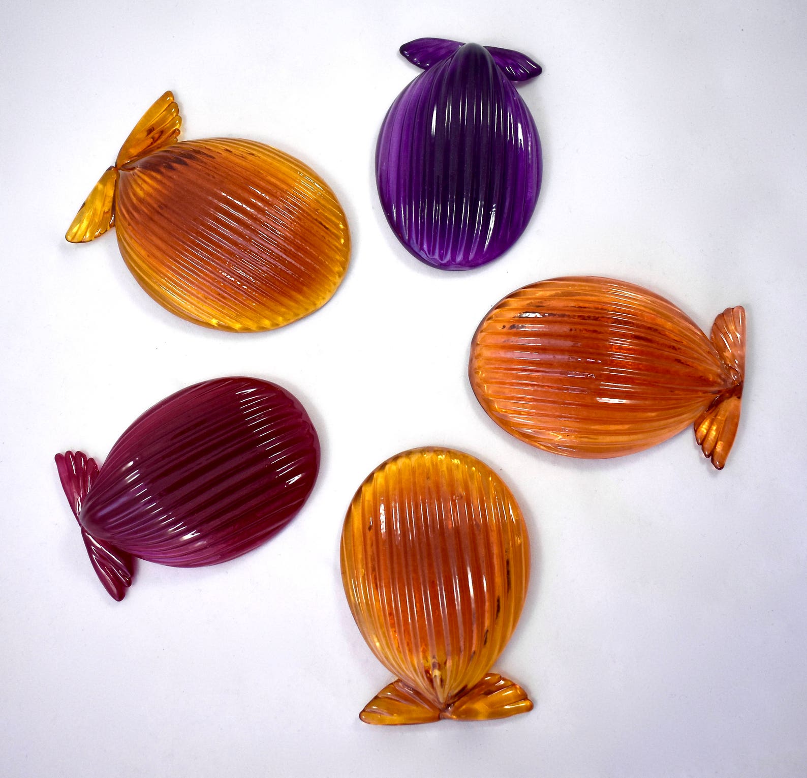 Glass Seashells Hand Sculpted Glass Scallop Shell Beach - Etsy